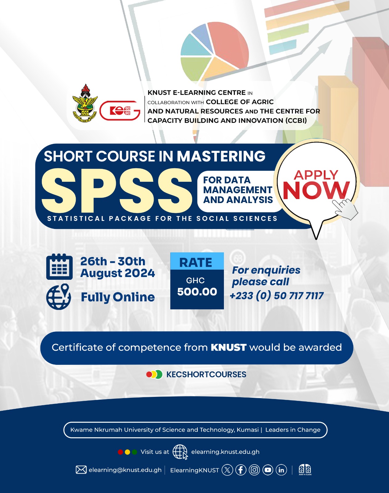 SPSS for Data Management and Analysis | Elearning, KNUST
